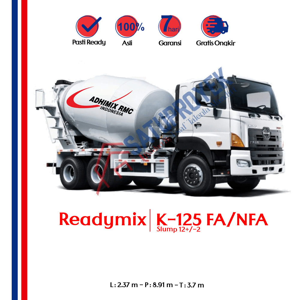 Beton Readymix K-125 Adhimix - Satuproyek